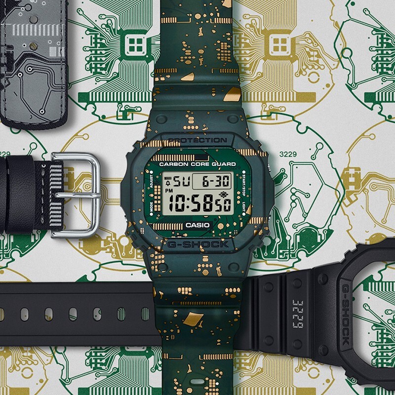 【男款】 卡西欧（CASIO）G-SHOCK DWE-5600CC 电路板迷彩运动防水男表石英手表 DWE-5600CC-3PR - 全民海淘 纵有等待,终究值得