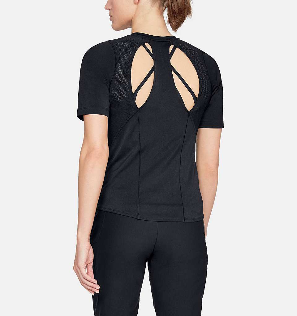 【女款】UA 上衣 Perpetual Short Sleeve 1305482-002 Black / Black - 全民海淘 纵有等待,终究值得